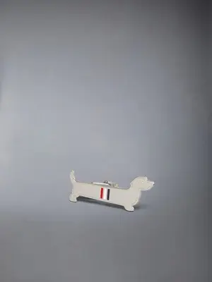 Thom Browne Puppy Tie Clip - White
