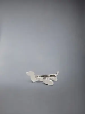 Thom Browne Puppy Tie Clip - White