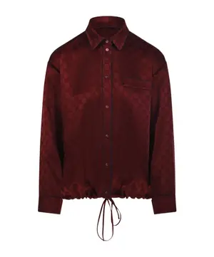 Gucci Gg Monogram Velvet Shirt - Brown