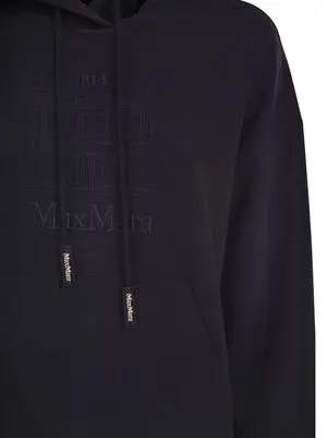 Max Mara Embroidered Drawstring Hoodie - Black