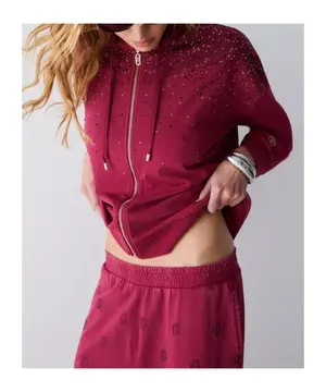Liu Jo Embellished Zip-up Hoodie