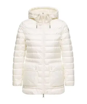 Moncler Jasmin Short Down Jacket With Hood - White