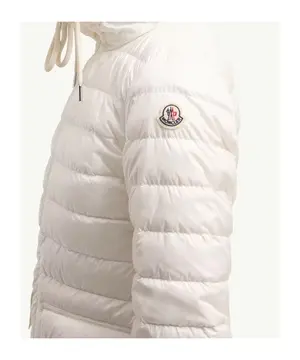 Moncler Jasmin Short Down Jacket With Hood - White