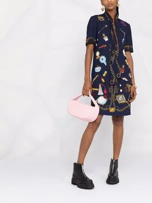 Moschino Short Sleeve Fantasy Print Dress