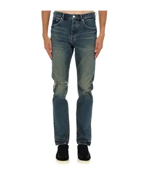 PURPLE BRAND Slim Fit Distressed Jeans