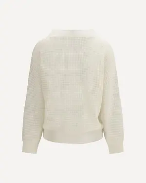 Brunello Cucinelli V-neck Mesh Knit Sweater