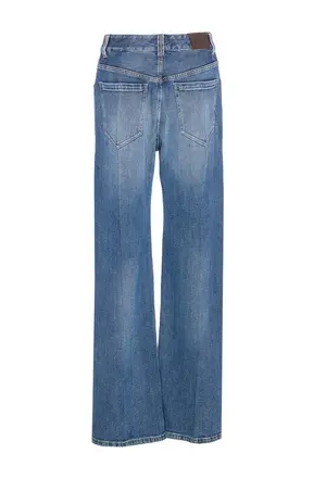 Brunello Cucinelli Logo Patch Straight Leg Jeans