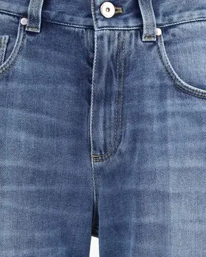 Brunello Cucinelli Logo Patch Straight Leg Jeans