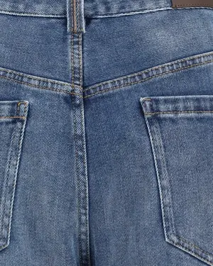 Brunello Cucinelli Logo Patch Straight Leg Jeans