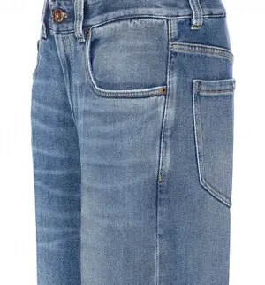 Brunello Cucinelli Logo Patch Straight Leg Jeans