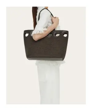 FERRAGAMO Gancini Outline Tote Bag