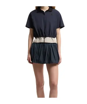 Moncler Cropped Polo Shirt With Drawstring Hem