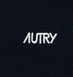 AUTRY Zip-up Sweatshirt With Contrast Stripes - Black