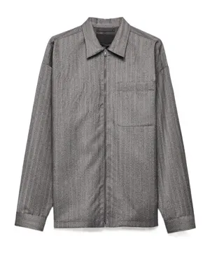 Prada Zip-up Shirt - Grey