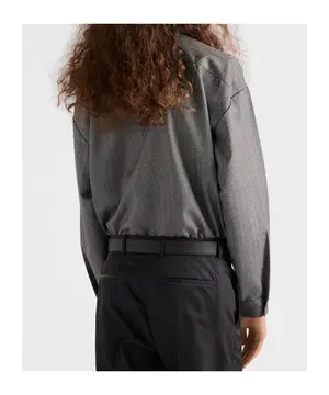Prada Zip-up Shirt - Grey