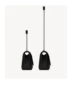 Saint Laurent Loulou Foldover Top Medium Shoulder Bag - Black