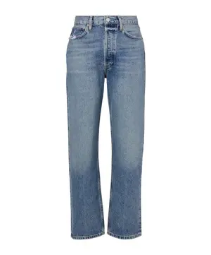AGOLDE Mid-rise Straight-leg Denim Trousers - Blue
