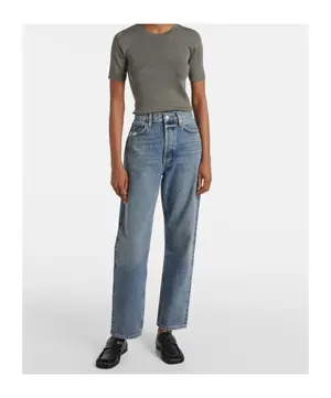 AGOLDE Mid-rise Straight-leg Denim Trousers - Blue
