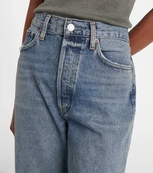 AGOLDE Mid-rise Straight-leg Denim Trousers - Blue