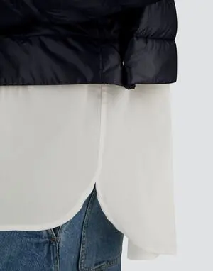 Herno Ultralight Nylon Cape With Shirt Collar And Patch Pockets - Black