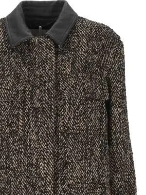 Max Mara Angio Long-sleeved Jacket - Brown