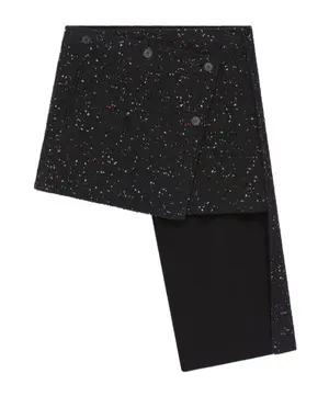 COURREGES Asymmetrical Tweed Mini Skirt