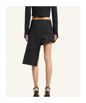 COURREGES Asymmetrical Tweed Mini Skirt