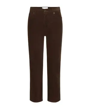 FRAME High-waisted Straight-leg Corduroy Jeans