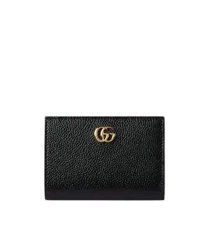 Gucci Bi-color GG Marmont Small Wallet Black Red