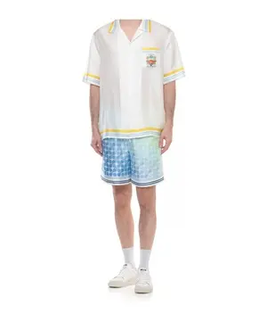 Casablanca Flower Court Icon Satin Shirt - White