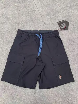 Moncler Cotton Gabardine Cargo Shorts - Navy Blue