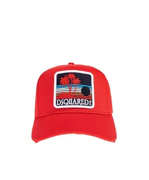 Dsquared2 Logo Patch Baseball Cap - Red