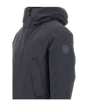 SAVE THE DUCK Hooded Zip-up Parka - Black