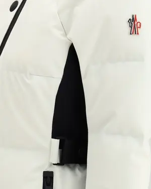 Moncler Guyane Zip-up Down Jacket - Ivory