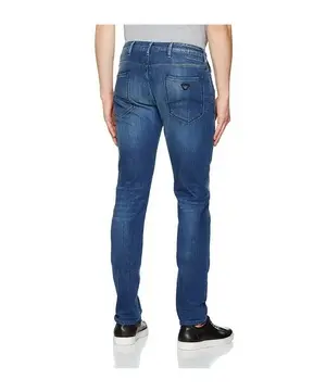 Emporio Armani Logo Detail Regular Fit Denim