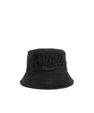 Dsquared2 Logo Embroidered Bucket Hat - Black