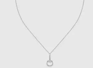 Gucci Horsebit Diamond Pendant Necklace