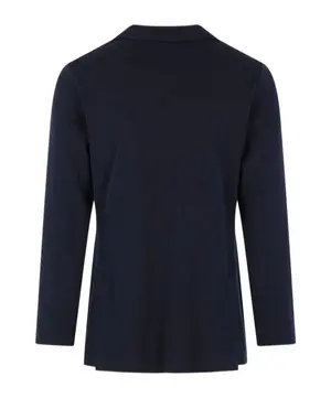 LARDINI Double-breasted Jacket With Peaked Lapel And Patch Pockets - Black