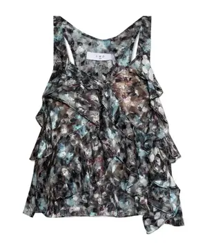 IRO PARIS Sleeveless Ruffle Top - Black