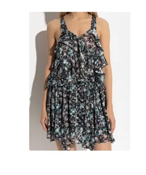 IRO PARIS Sleeveless Ruffle Top - Black