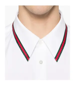 Gucci Web Detailed Long-sleeve Oxford Shirt