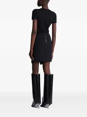 Balmain Belted Mini Skirt With Anthem Buckle