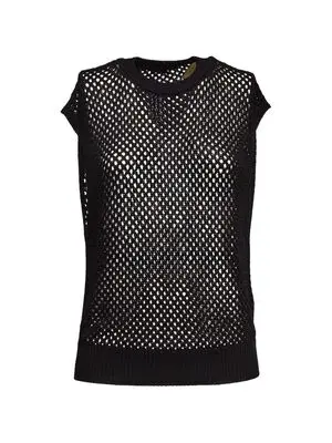 DONDUP Sleeveless Knitted Vest With Cut-out Details