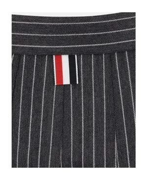 Thom Browne Pleated Skirt With Grosgrain Trim
