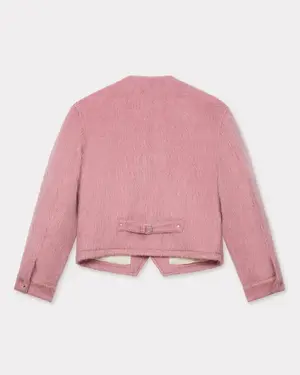 Kenzo Hairy Wool Alpaca And Mohair Collarless Jacket