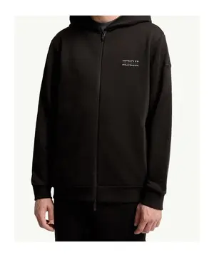 Moncler Logo Embroidered Zip-up Hoodie