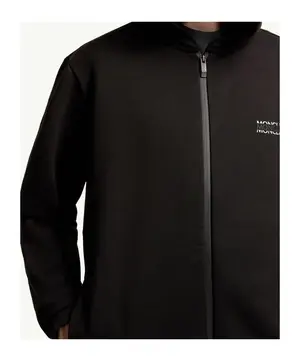 Moncler Logo Embroidered Zip-up Hoodie