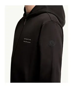 Moncler Logo Embroidered Zip-up Hoodie