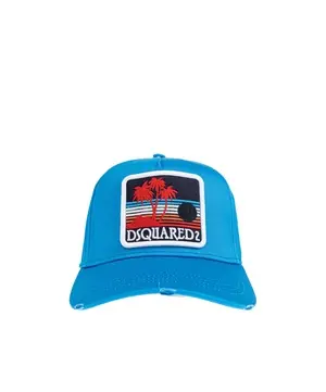 Dsquared2 Logo Patch Baseball Cap - Blue