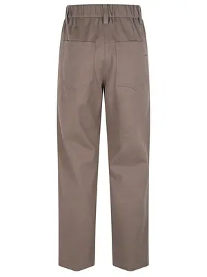 Brunello Cucinelli High-waisted Straight Leg Trousers - Brown